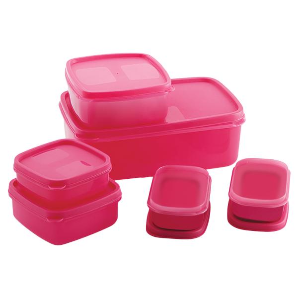Mastercook Pink Plastic Container Set (6 pcs) - JioMart