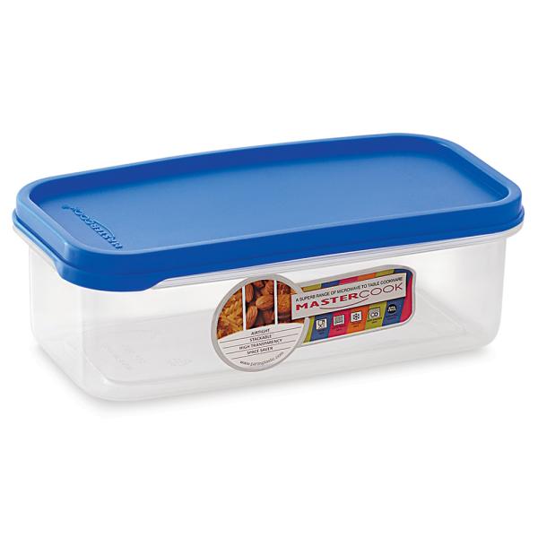 Mastercook Transparent Rectagular Plastic Container with Assorted Lid ...