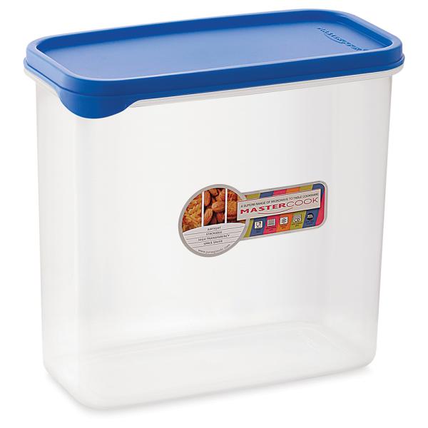 Mastercook Transparent Rectagular Plastic Container with Assorted Lid 2 ...