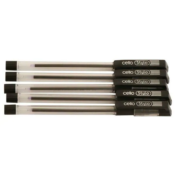 Bic Cello 0.7 mm Stylo Black Ballpoint Pen (Pack of 5) - JioMart