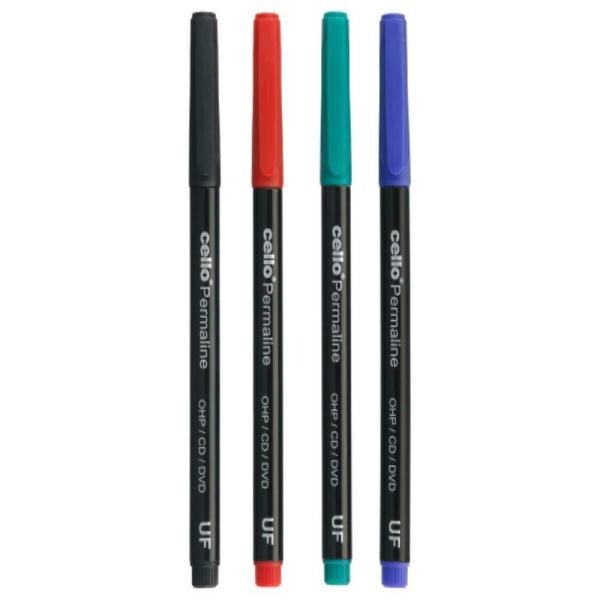 Bic Cello Permaline Multicolour CD Marker Pen (Pack of 4) - JioMart