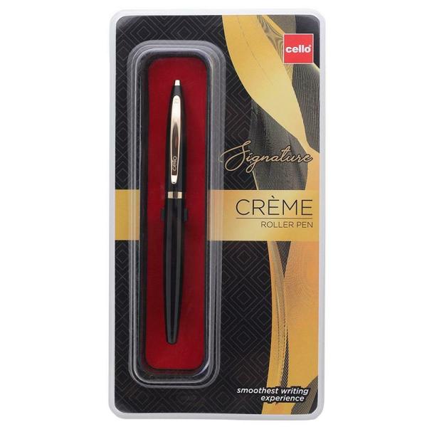 Bic Cello Signature Ebony Creme Black Roller Pen - JioMart
