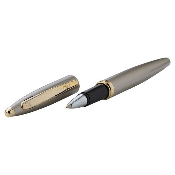 Bic Cello Signature Creme Ivory Black Roller Pen - JioMart