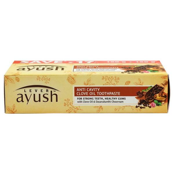 Lever Ayush Anti Cavity Clove Oil Toothpaste 150 g (Pack of 2) - JioMart