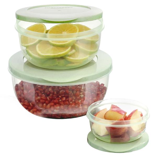 Mastercook Malta Assorted Colour Round Plastic Container 1.87 L (Set of ...
