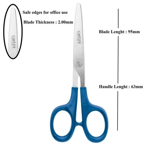 Godrej Cartini Blue Stainless Steel Safety Scissors 15.8 cm - JioMart