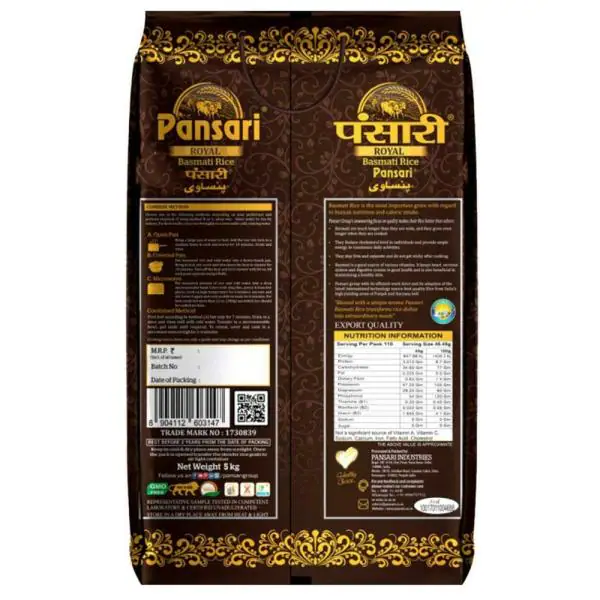 Pansari Royal Basmati Rice 5 kg - JioMart