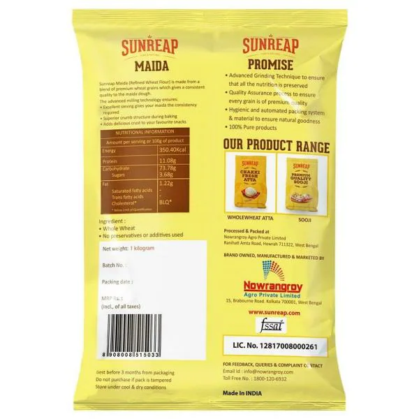 Sunreap Premium Maida / Refined Wheat Flour 1 kg - JioMart