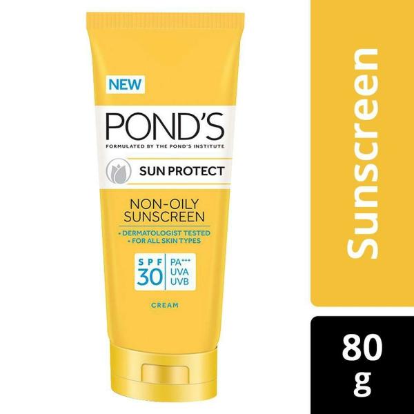 Ponds Sun Protect SPF 30 PA+++ Non-Oily Sunscreen Cream 80 g - JioMart