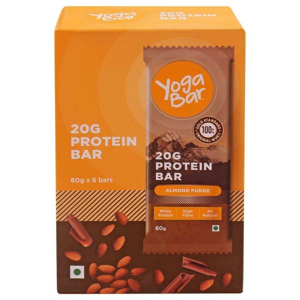 Yogabar Almond Fudge Protein Bar 60 g (Pack of 6) - JioMart