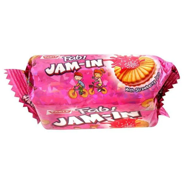 Parle Fab Jam In Strawberry Cream Biscuits 150 g - JioMart
