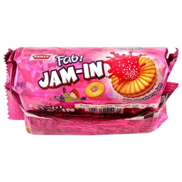 Parle Fab Jam In Strawberry Cream Biscuits 150 g - JioMart