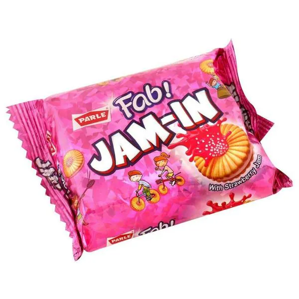 Parle Fab Jam In Strawberry Cream Biscuits 150 g - JioMart