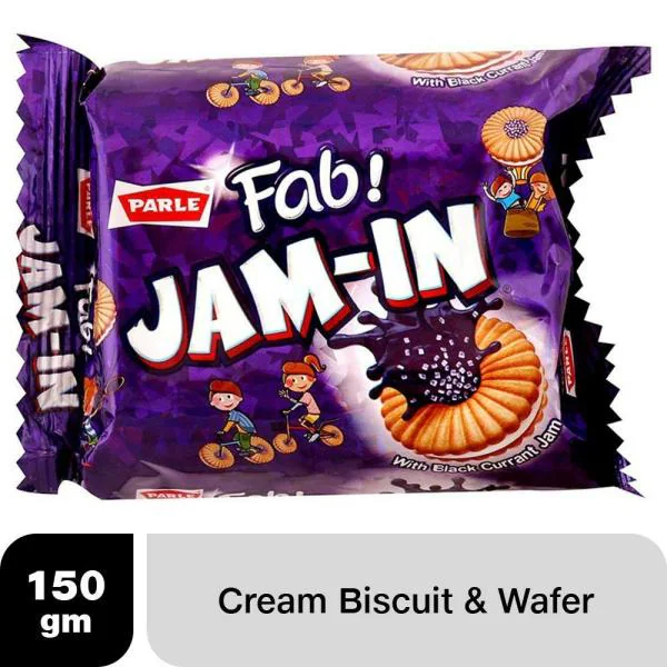 Parle Fab Jam In Black Currant Cream Biscuits 150 g - JioMart