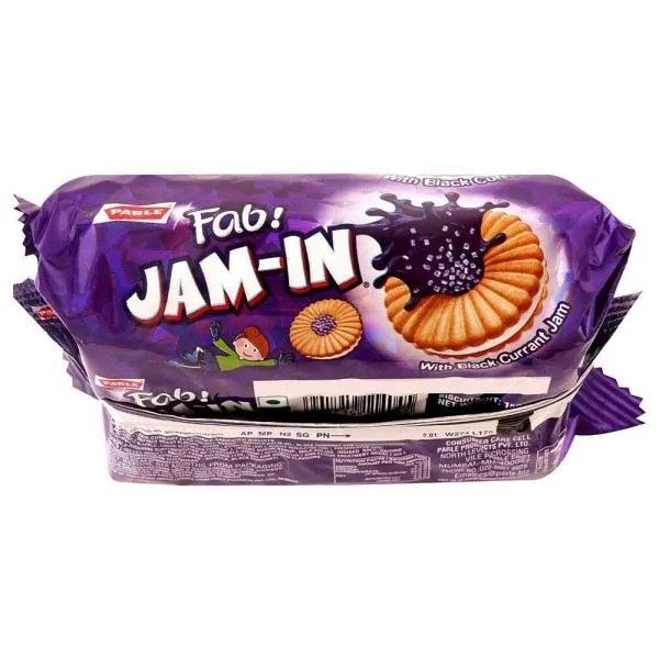 Parle Fab Jam In Black Currant Cream Biscuits 150 g - JioMart
