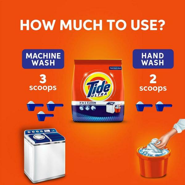 Tide Ultra 3 in 1 Detergent Powder 500 g - JioMart