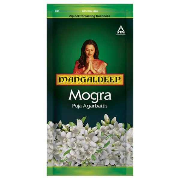 Mangaldeep Mogra Ziplock Puja Agarbatti 108 pcs - JioMart