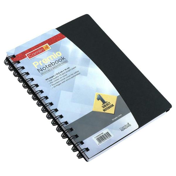 Camlin Premio A5 Spiral Bind Single Line Book (160 pgs) - JioMart