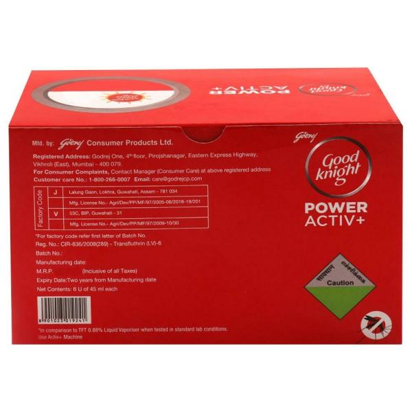 Good Knight Activ+ Lavender Mosquito Repellent Refill 45 ml (Pack of 6 ...