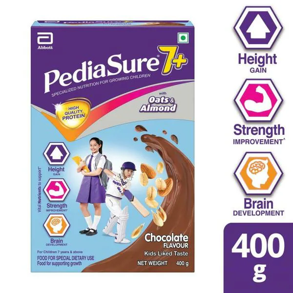 Pediasure 7 Plus Chocolate Drink Powder 400 g - JioMart