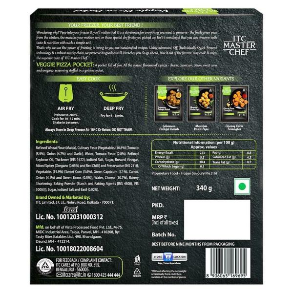 ITC Master Chef Veggie Pizza Pocket 340 g - JioMart