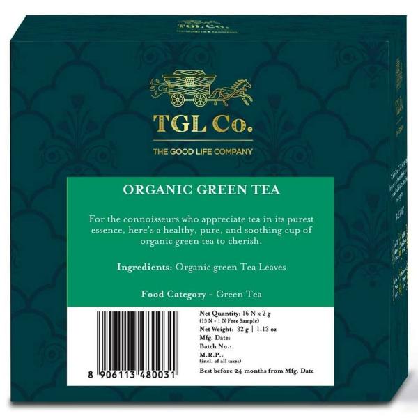 TGL Co. Organic Green Tea 2 g (15 pcs) - JioMart