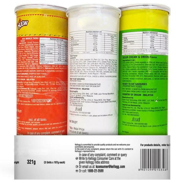 Pringles Flavours of Freedom Assorted Potato Crisps 321 g (Pack of 3 ...