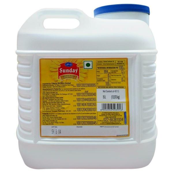 Sunday Refined Sunflower Oil 15 L - JioMart