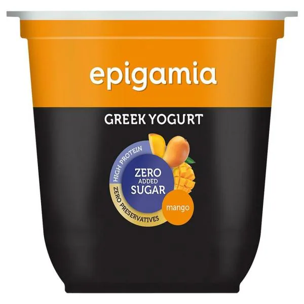 Epigamia No Sugar Mango Flavoured Greek Yogurt 120 g (Cup) - JioMart