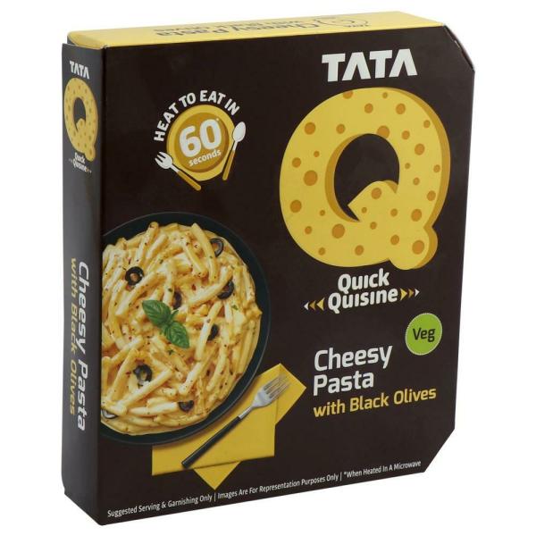 Tata Q Cheesy Pasta with Black Olives 290 g - JioMart
