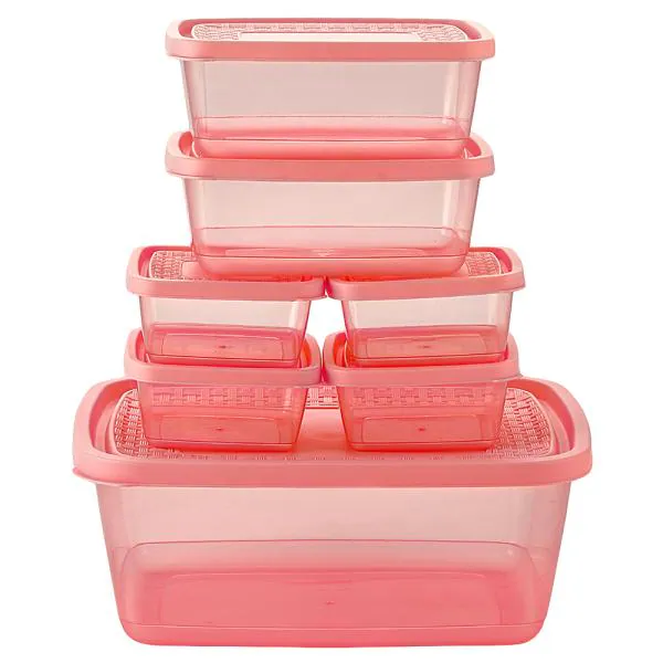 Nakoda Solitare Assorted Colour Plastic Container 3000 ml (Set of 7 ...