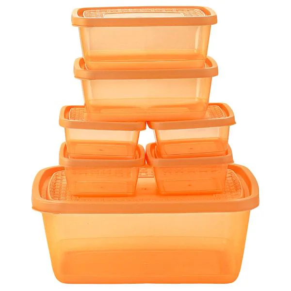 Nakoda Solitare Assorted Colour Plastic Container 3000 ml (Set of 7 ...