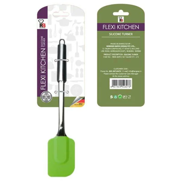 Flexi Kitchen Assorted Color Stainless Steel Silicone Turner (FKIN-1579 ...