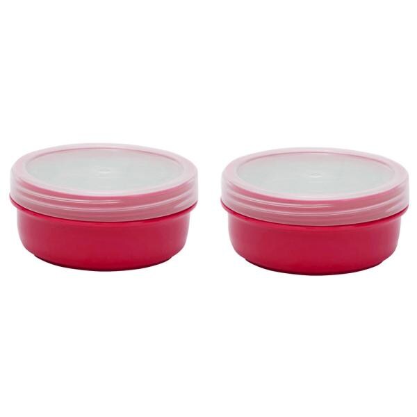 Amson Eco Steel Assorted Colour Plastic Container 300 ml (Set of 2 ...