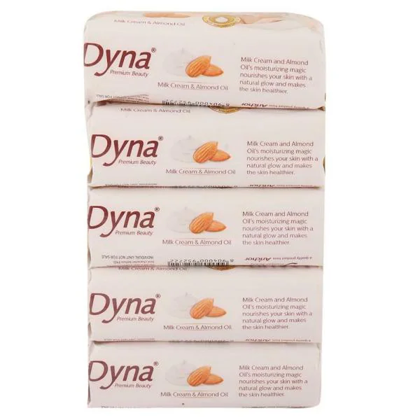 Dyna Milk Cream and Almond Oil Premium Beauty Soap 150 g (Pack of 5 ...