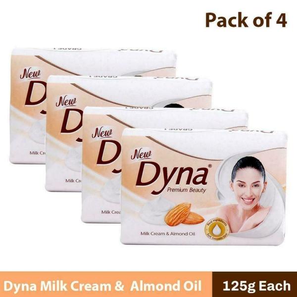 Dyna Premium Milk Cream & Almond Oil Soap 125 g (Pack of 4) - JioMart