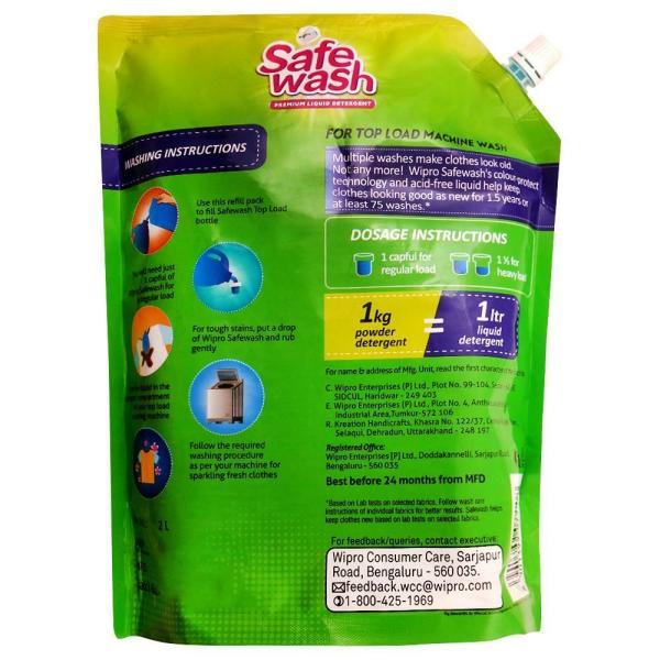 Wipro Safewash Matic Top Load Liquid Detergent 2 L - JioMart