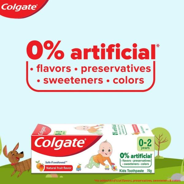 Colgate Natural Fruit Flavour Kids Toothpaste 70 g (0-2 years) - JioMart