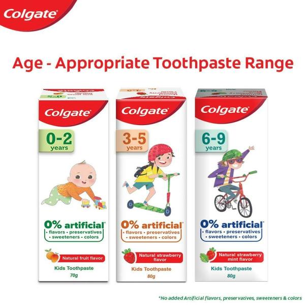Colgate Natural Fruit Flavour Kids Toothpaste 70 g (0-2 years) - JioMart