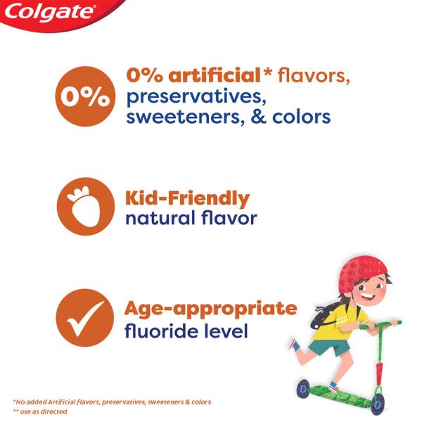 Colgate Natural Strawberry Flavour Kids Toothpaste 80 g (3-5 years ...