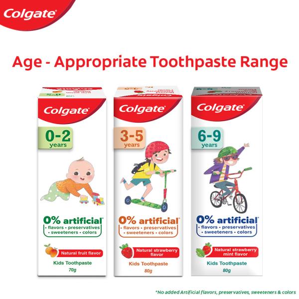 Colgate Natural Strawberry Flavour Kids Toothpaste 80 g (3-5 years ...