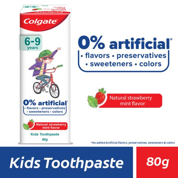 Colgate Natural Strawberry Mint Flavour Kids Toothpaste 80 g (6-9 years ...