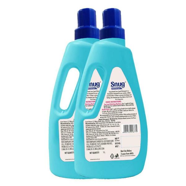 Snug Gentle Care Liquid Detergent 1 L (Buy 1 Get 1 Free) - JioMart