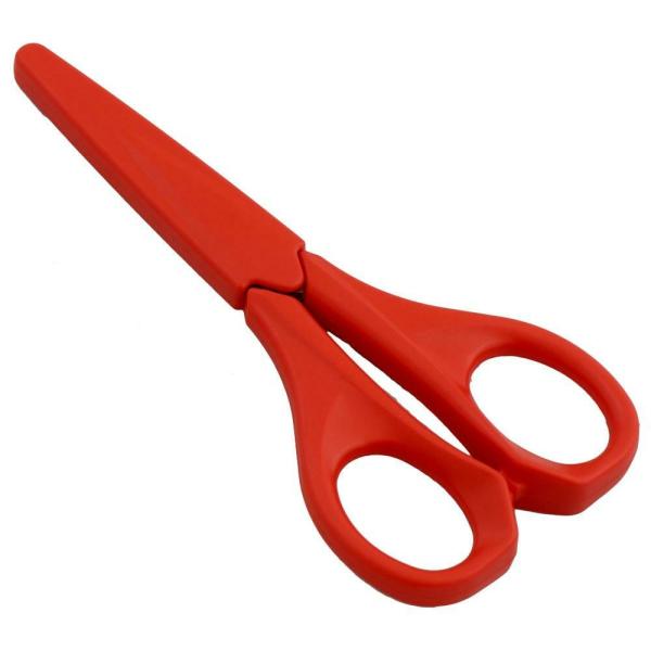 Munix Red Scissors With Safety Cover 128 mm - JioMart