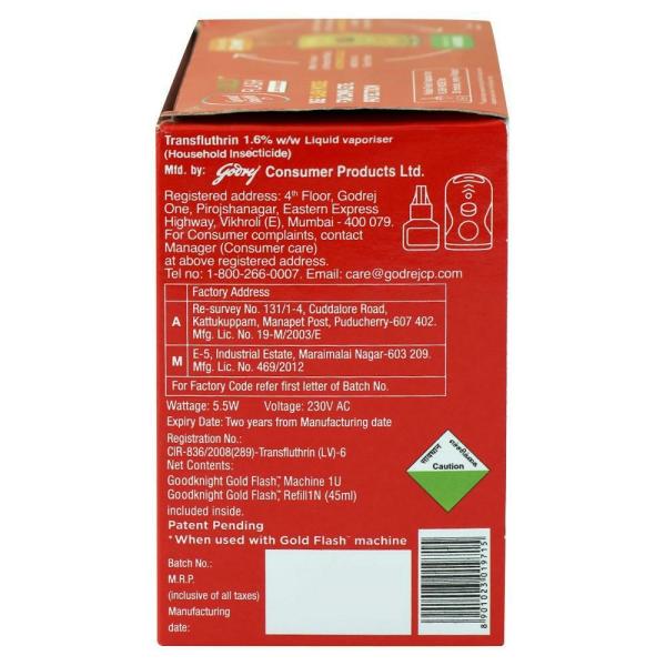 Good Knight Gold Flash Mosquito Repellent Machine + Refill 45 ml - JioMart