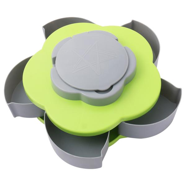 Floraware Green Plastic Flower Shaped Candy Box Serving Rotating Tray ...