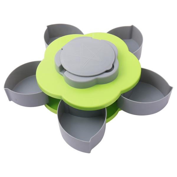 Floraware Green Plastic Flower Shaped Candy Box Serving Rotating Tray ...