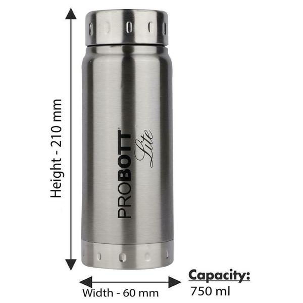 Probott Lite Freeze Single Walled Stainless Steel Water Bottle 750 ml ...