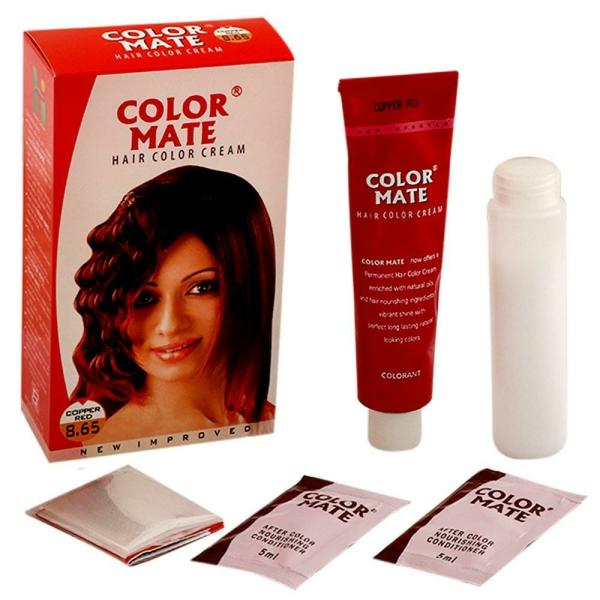 Color Mate Hair Color Cream, Copper Red 130 ml - JioMart