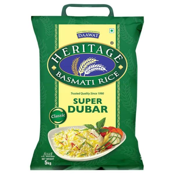 Daawat Heritage Super Dubar Basmati Rice 5 kg - JioMart